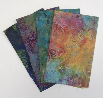 #BHYB-009 - (4) Half Yard Batik fabric bundle - 100% cotton | eBay