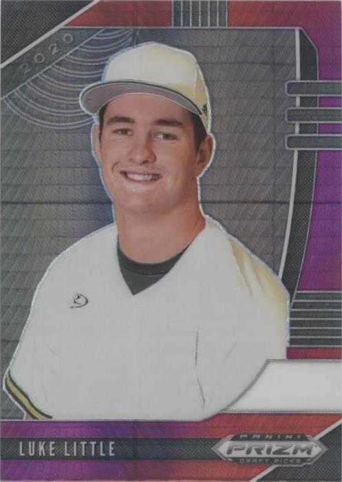 2020 Panini Prizm Draft Picks - Luke Little #PDP117 Red & Purple Hyper ...