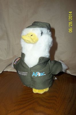Aflac Duck 6" Talking US Army Duck Dressed in Green Hat & Jacket | eBay