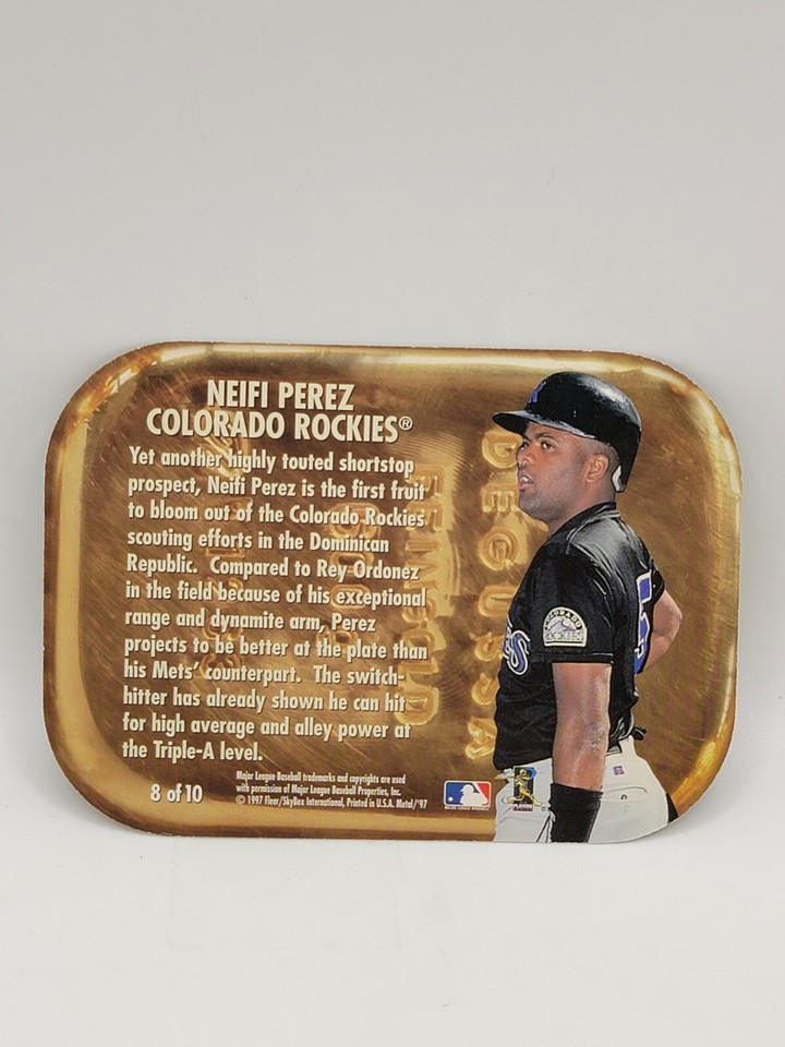 1997 Metal Universe Neifi Perez MINING FOR GOLD Card #8 OF 10 - Rockies ...