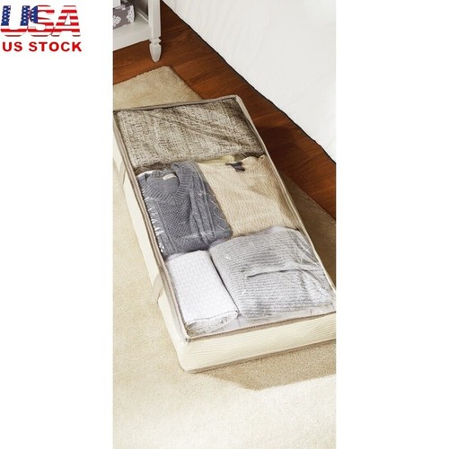Underbed Storage Organizer Bag Durable Canvas Tidy Storage Solution ...