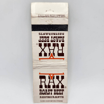 Vintage Matchcover RAX Roast Beef Restaurants Springfield Ironton Ohio ...