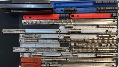 Snap On Matco Mac Craftsman Socket Rails Holders 22pc (2)1/2” (16)3/8 ...