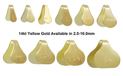 14k Solid Yellow Gold Flat Chain End Lots Endcaps Tabs with Solder Flush Finding | eBay