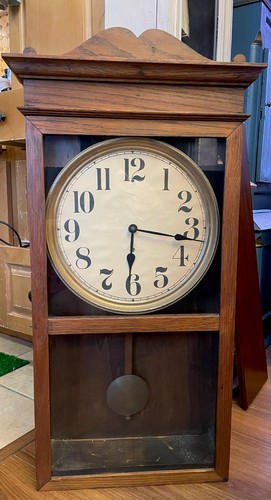 Antique Imperial Clock Co. Electric Regulator Wall Clock | eBay