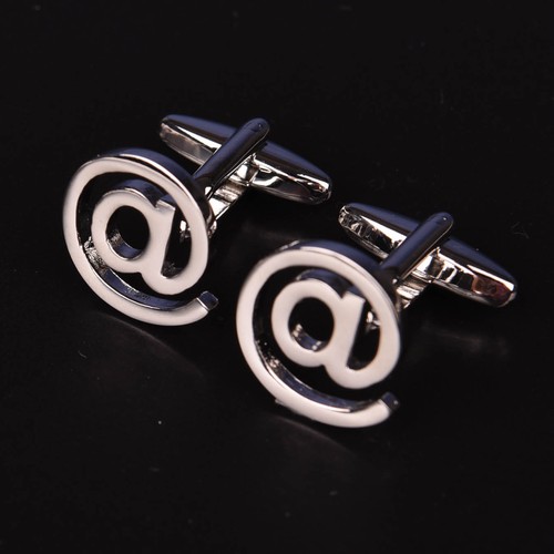 Silver @ Dot Com Men's Jewelry Cuff Links Technology Sexy Nerd Fashion ...