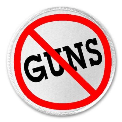 Anti Guns - 3" Circle Sew / Iron On Patch Gun Control Violence Laws ...
