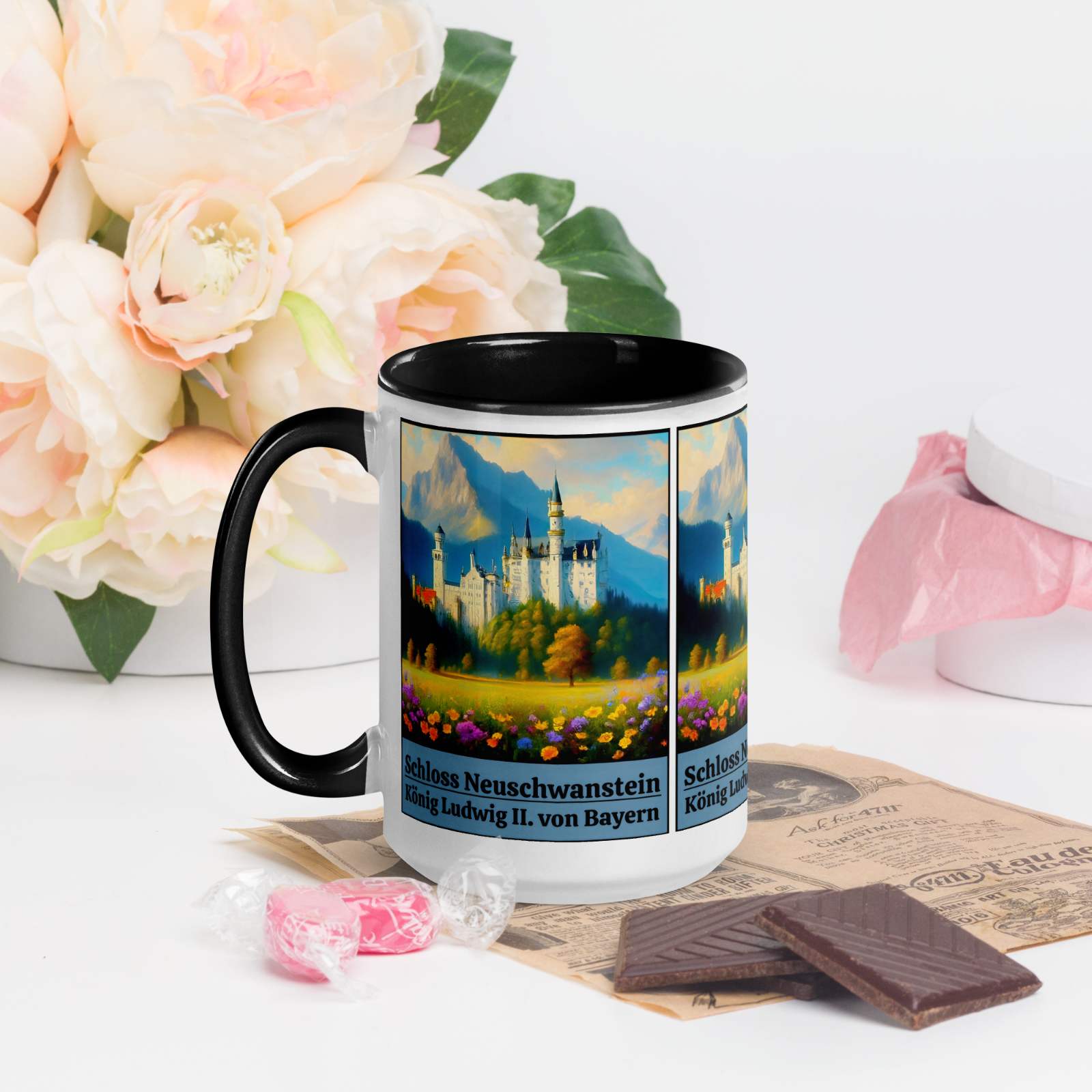 Neuschwanstein König Ludwig II. von Bayern Germany souvenir 15oz Coffee ...