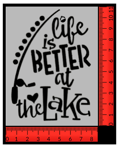 Life is Better at the Lake Stencil 11" x 8.5" Custom Stencil FAST FREE ...