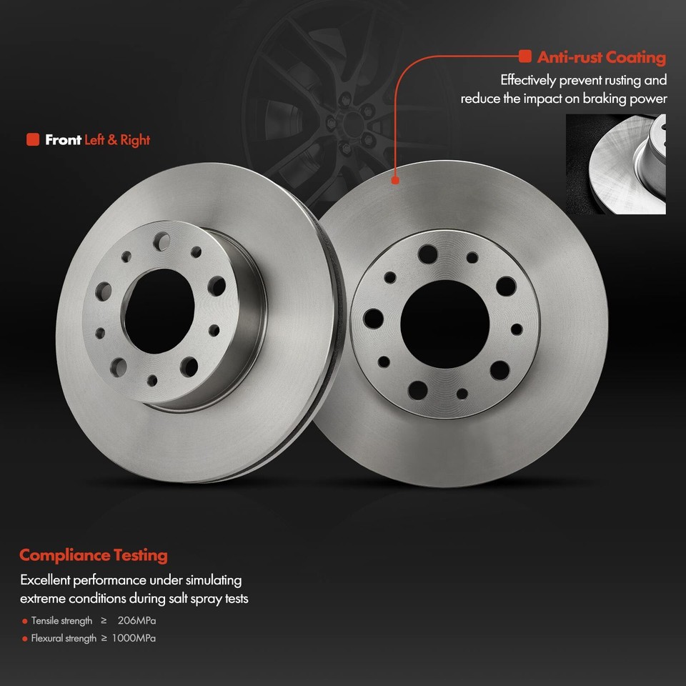 2x Brake Discs Front Pair for Citroën Relay II Peugeot Boxer 280mm ...