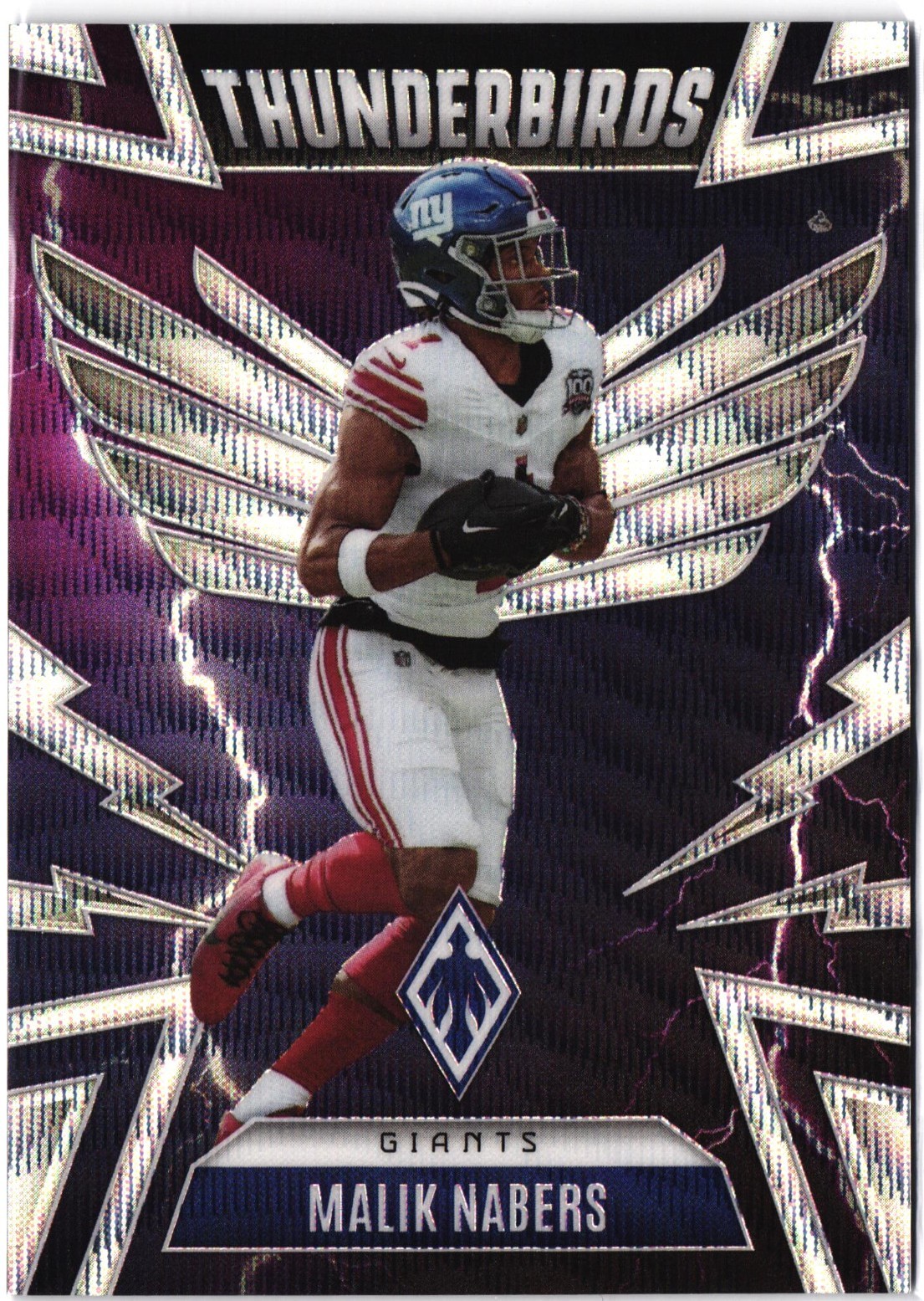 2025 Panini Phoenix - Thunderbirds Malik Nabers #39 Silver Pyramids ...