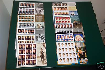 THE FIRST 15 US LEGENDS OF HOLLYWOOD STAMP SHEETS 95-09 | eBay