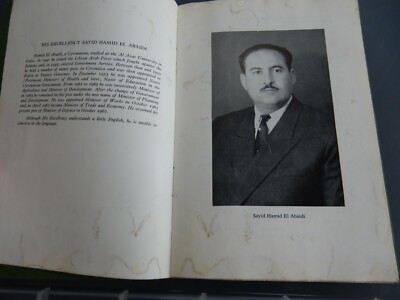 SAYID HAMID EL ABADI LIBYA 1968 MOD VISIT TO UK PROGRAM DAMP DAMAGE TO ...