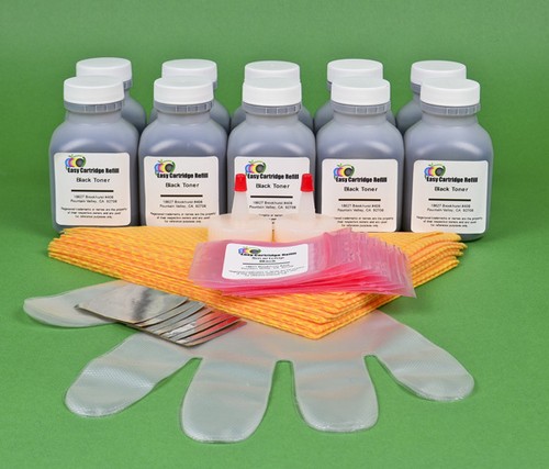 Lexmark E260 E260d E260dn E260A11A 10-Toner Refill Kit w/Chips 1200gr ...