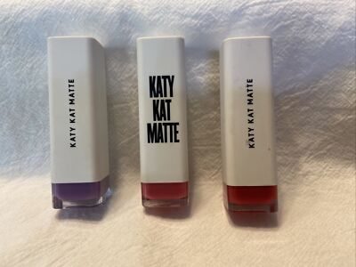Three COVERGIRL Katy Kat Lipstick KP03 Magenta Minx KP08 Cosmo Kitty ...