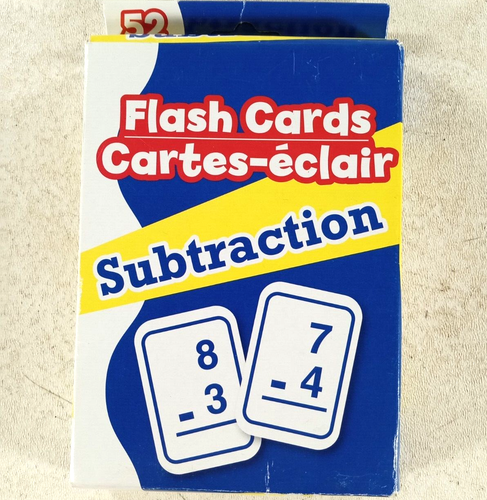 Subtraction Flash Cards Math Educational Mathematics Set of 52 | eBay