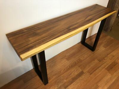 Console hallway sofa table Live Edge natural acacia chamca wood | eBay