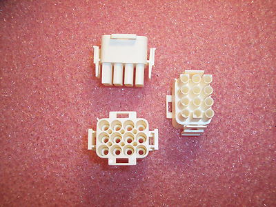 QTY (20) 12 POSITION PLUG RECEPTACLE HOUSING LATCH LOCK 6.35mm 1-480708 ...