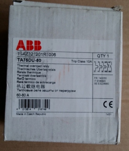 Ta75du-80 Ta75du80 1pcs ABB 60-80a Thermal Overload Relay Ship for sale ...