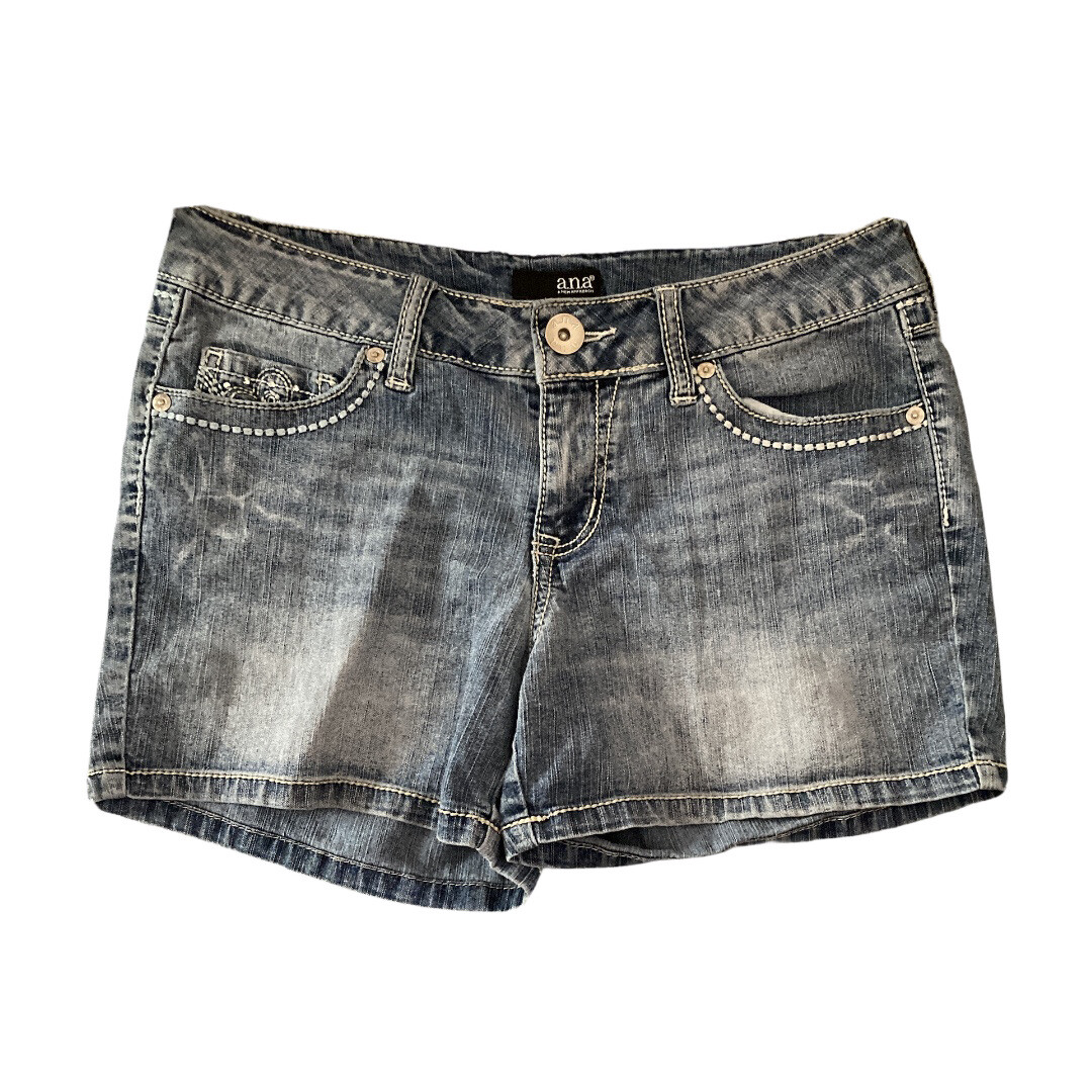 A.N.A. Denim Short Shorts Womens Sz 6 Stretch Embellished Pockets A New ...