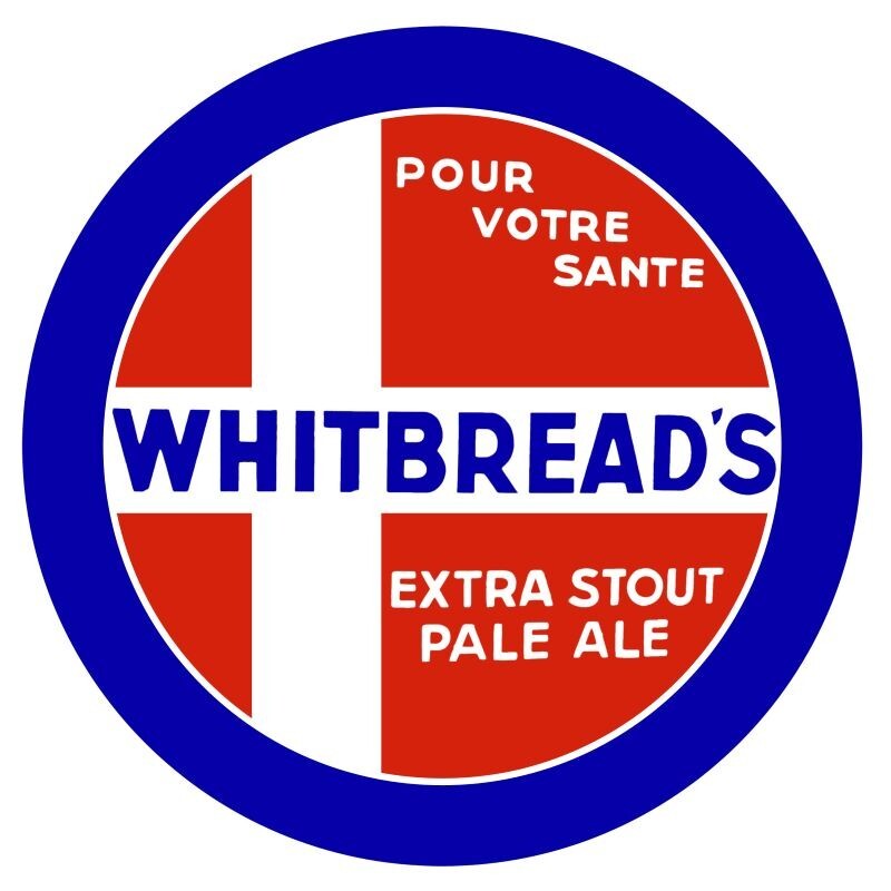 Whitbread's Extra Stout Pale Ale NEW Sign: 14" Dia. Steel Round Style ...
