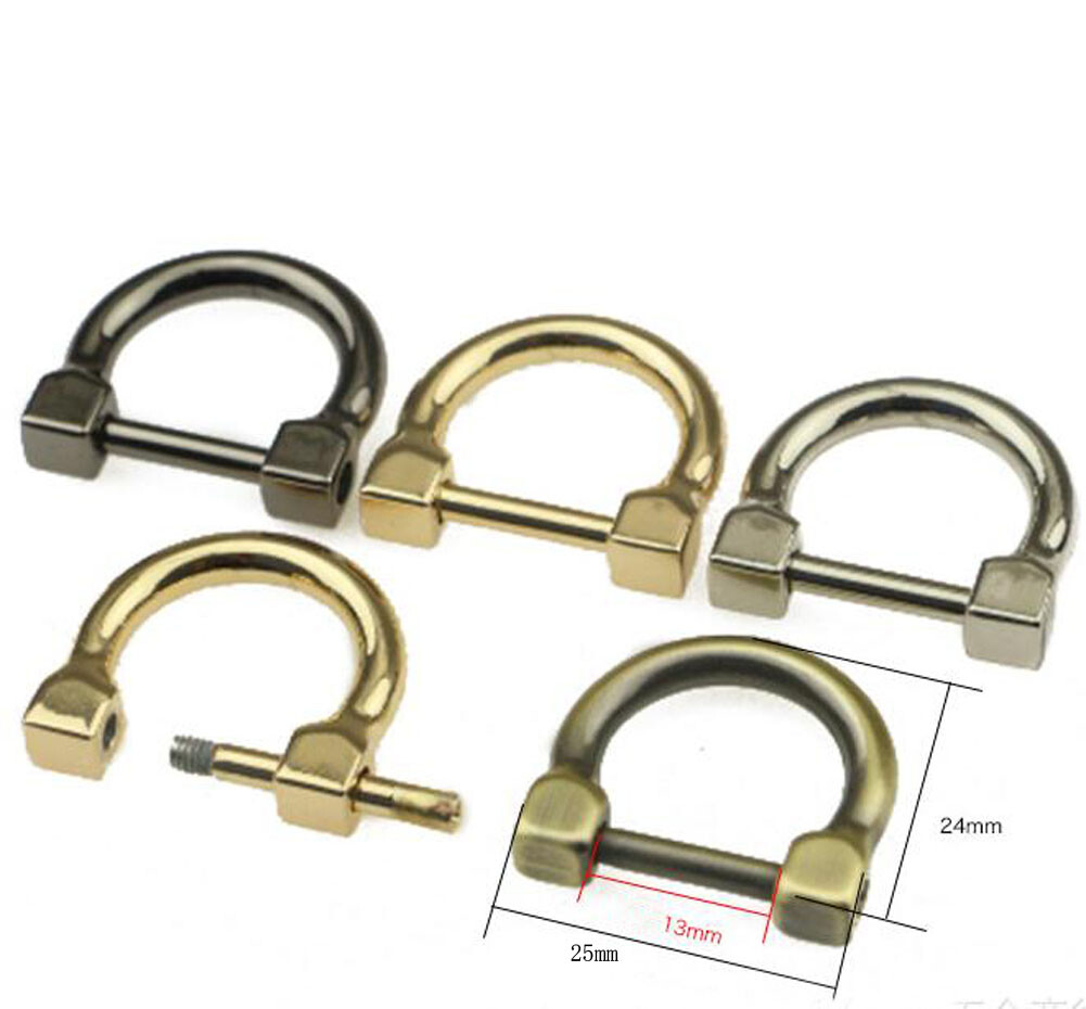 Metal Detachable Openable Screw D Ring Buckle Clasp Handbag Chain Strap ...