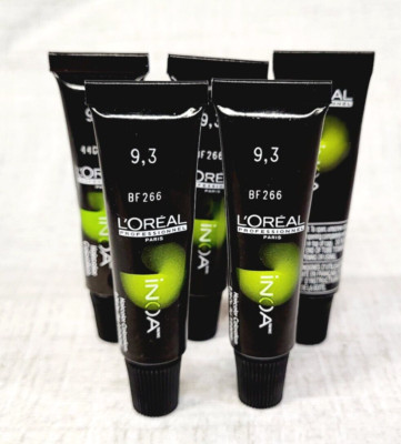 L'oreal INOA Ammonia Free Permanent Hair Color Dye 5 x .28 oz Tubes ~ 9 ...