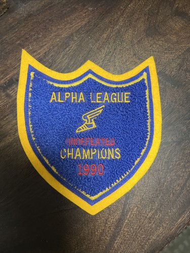Vintage Alpha League Shield Patch Mercury Shoe Undefeated Champions | eBay