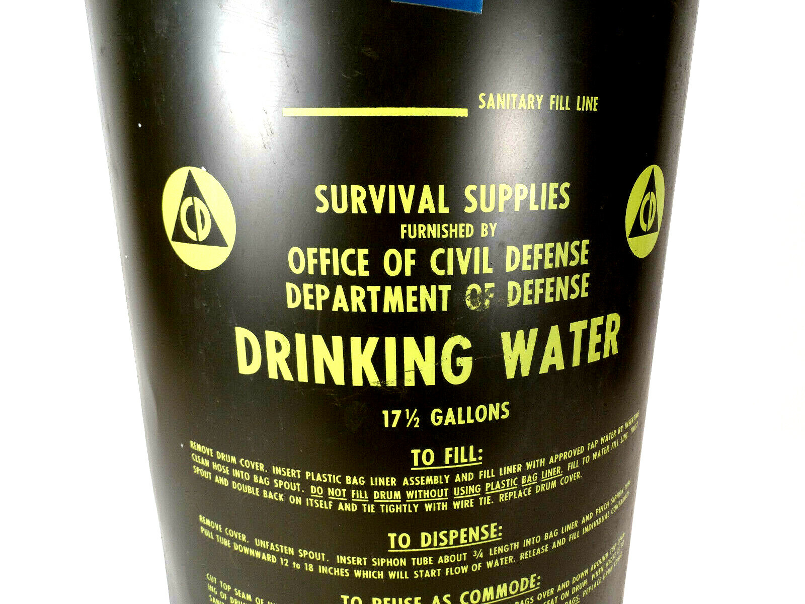 Civil Defense 17-1/2 Gallon Drinking Water Storage Container | eBay