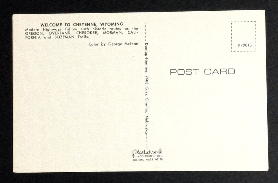 Welcome to Cheyenne Wyoming Sign West Vacation Paradise WY UNP Postcard ...