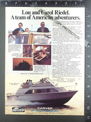 1980 ADVERTISEMENT for Carver 33 3396 Mariner motor yacht Lou Carol ...