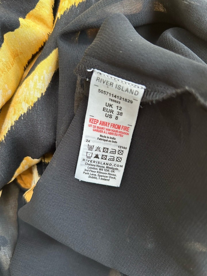 River Island Long Animal Print Dress Size 12 Excellent Condition | eBay UK