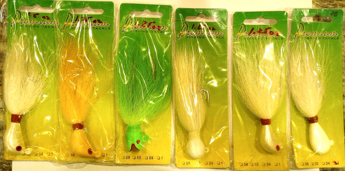 Lot of 6~ASSORTED WAHOO PREMIUM FISHING BUCKTAIL JIGS 1 to 1.75 oz | eBay
