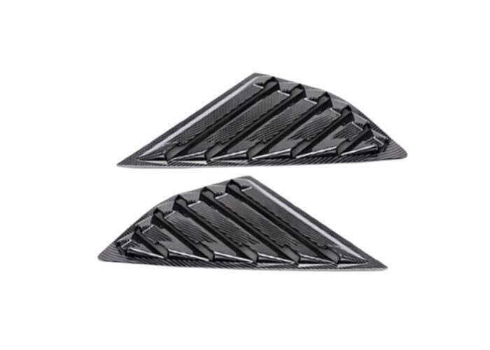 2x Carbon Fiber Window Louver Shutter Quarter For Ford Focus 2012-2018 ...