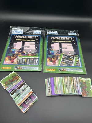 ONE Panini Minecraft 15th Anniversary Celebration Sticker Complete Set ...
