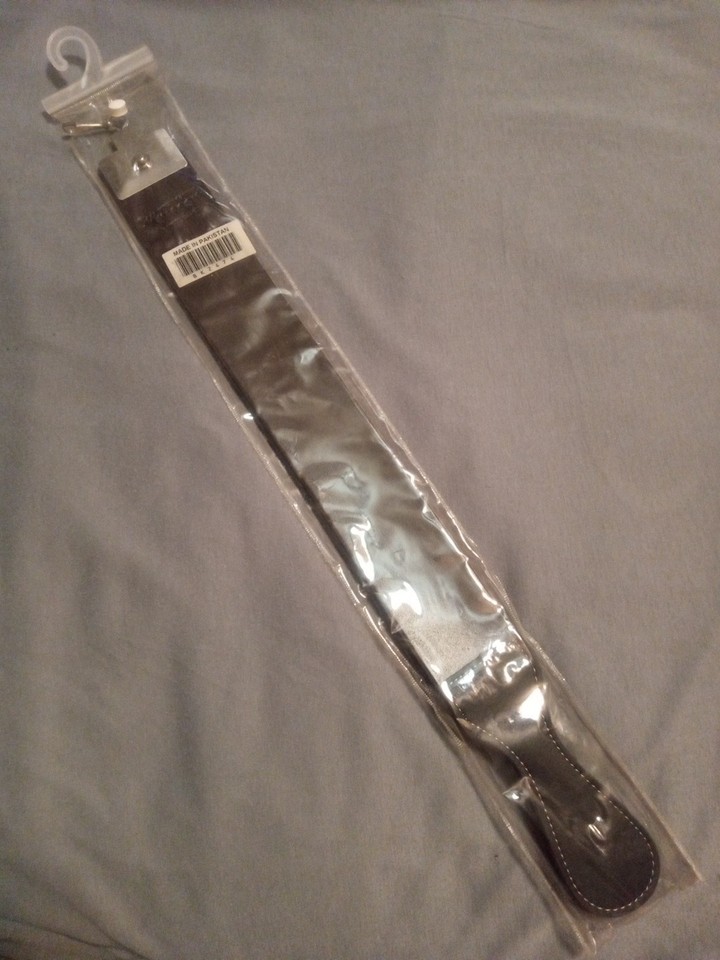 Brown & Black Leather Barber Strop For Straight Razors Sharpening Shave ...