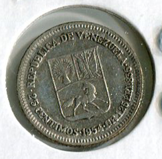 1954 Venezuela Silver Coin "Medio" 25 Centavos | eBay