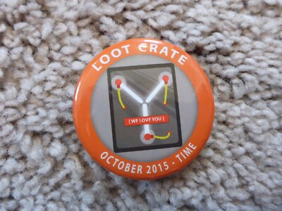 Loot Crate Pin Button October 2015 - Time Back To The Future FLUX ...