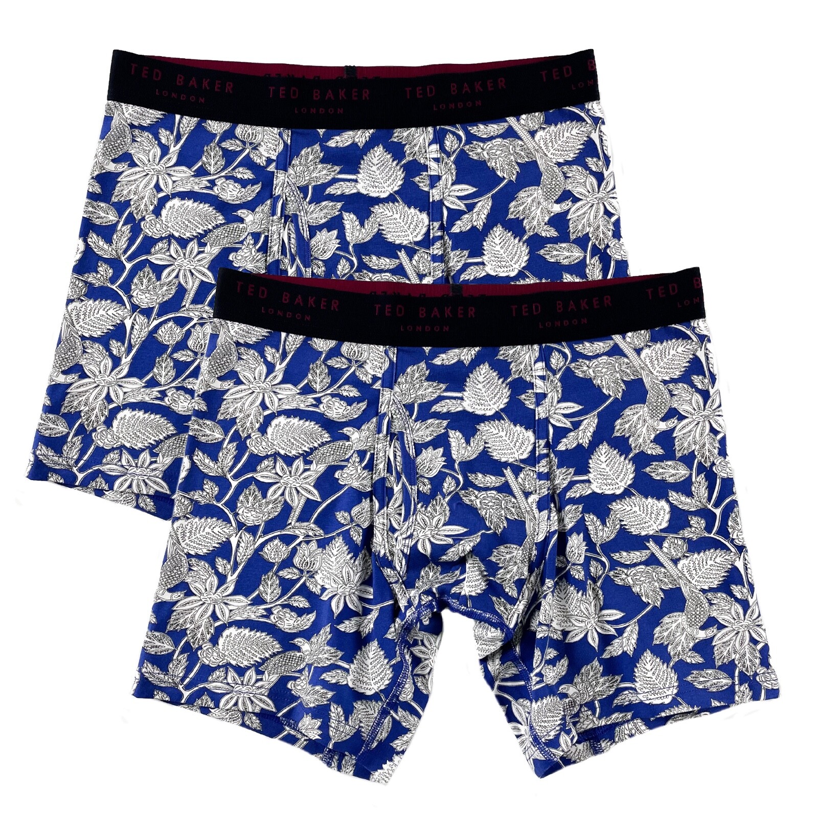 Ted Baker Men's Boxer Briefs 2-Pack Print Cotton Stretch Keyhole Fly ...
