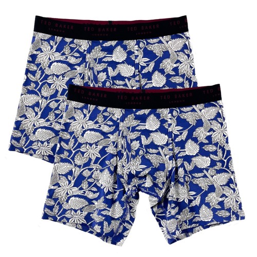 Ted Baker Men's Boxer Briefs 2-Pack Print Cotton Stretch Keyhole Fly ...