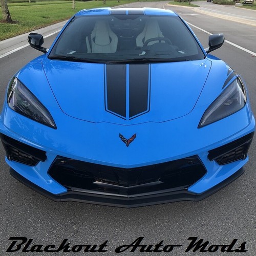 2020-2023 C8 Corvette Coupe Racing Stripe Kit 2 - C8R Type Graphics ...