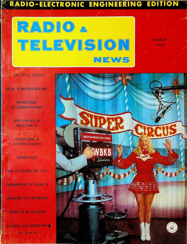 Radio & Television News Magazine March 1954 Mary Hartline Super Circus ...