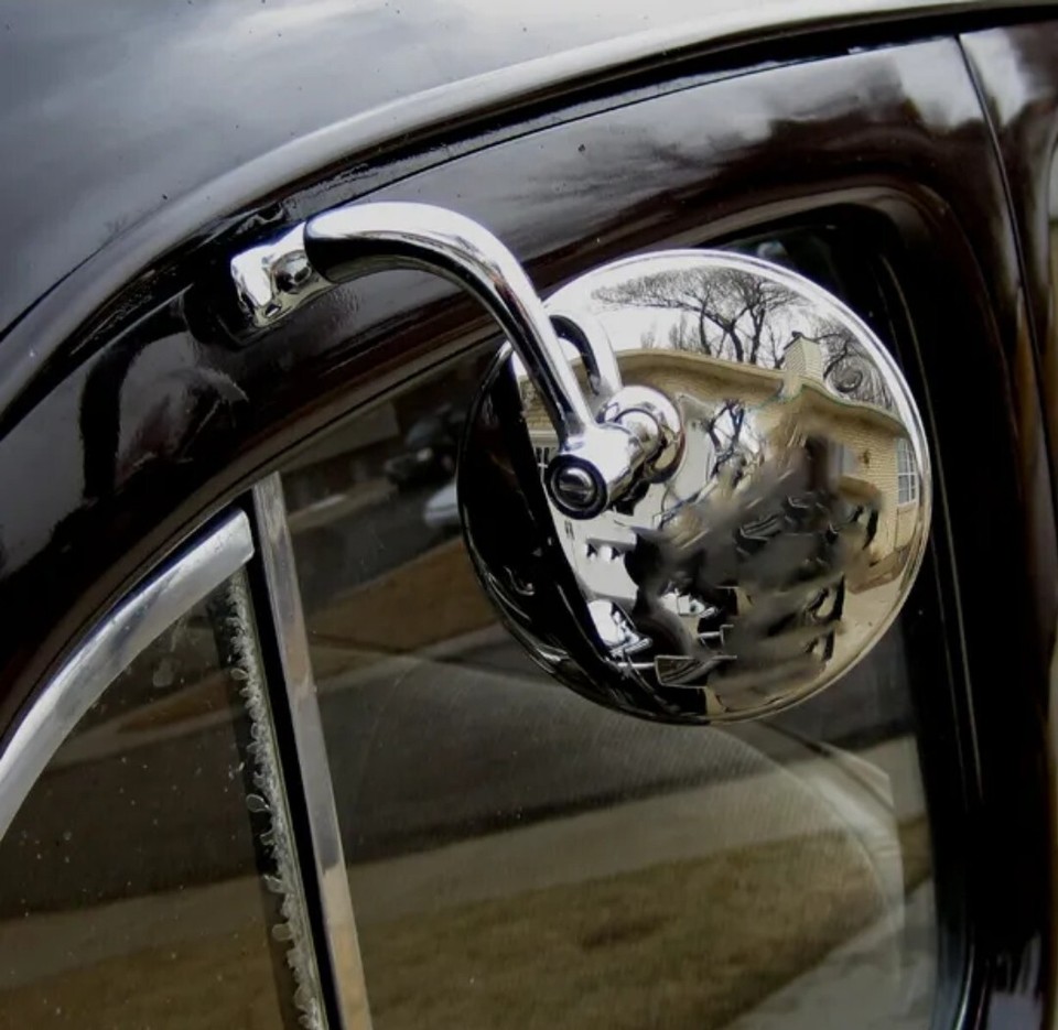 4" Classic Clamp Clip On Overtaking Peep Blind Spot Mirror Fits MGB, MG ...