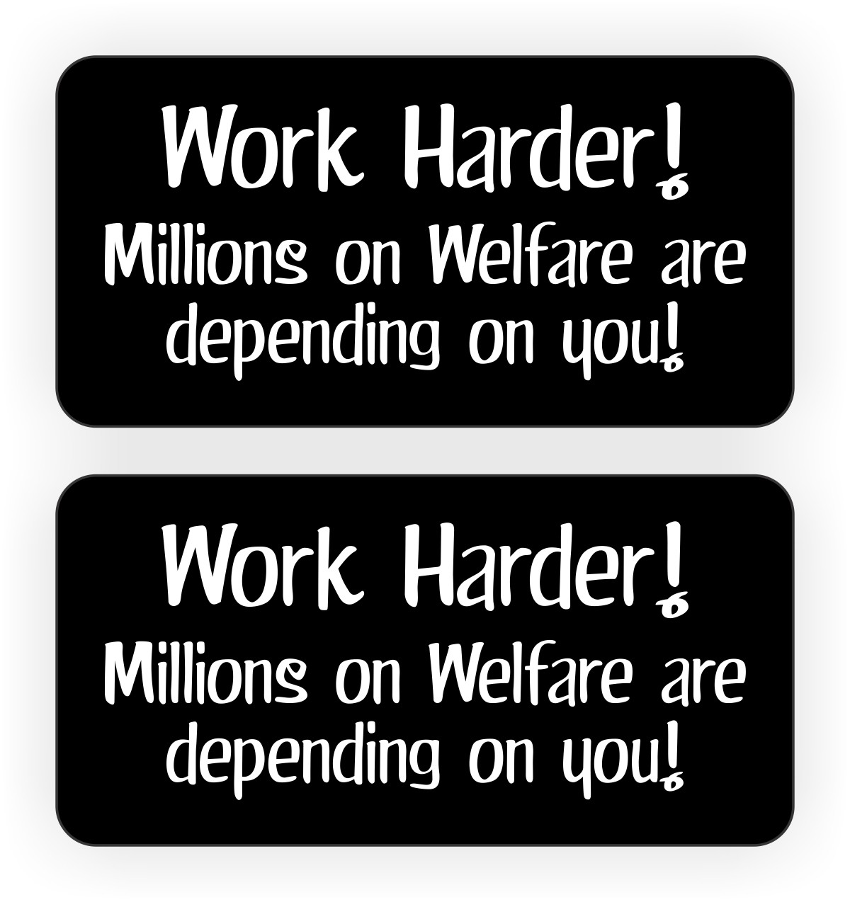 Hard Hat Stickers | Funny WORK HARDER WELFARE Safety Foreman Helmet ...