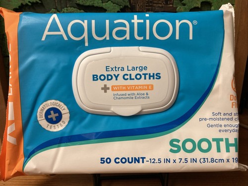 Aquation XL Extra Large Soothe Soft & Strong Pre-Moistened Body Cloths ...