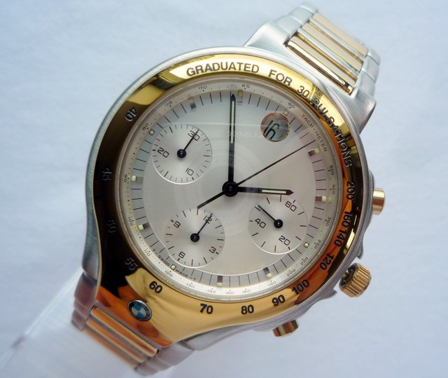 Classic BMW Car M Style Automatic Chronograph Watch Power Motorsport ...