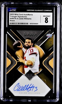 Caleb Williams 2023 Wild Card Auto Mania PRC Auto Black /2 #AMTR-A CGC ...