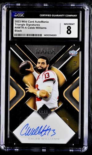 Caleb Williams 2023 Wild Card Auto Mania PRC Auto Black /2 #AMTR-A CGC ...