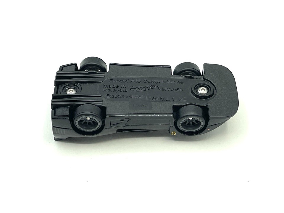 Hot Wheels Ferrari F40 Competizione #63 (black) SUPER CUSTOM WHEEL SWAP ...