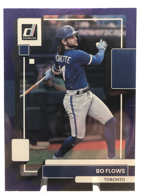 2022 Donruss Bo Bichette Purple Holo Nickname Variant BO FLOWS #170 ...